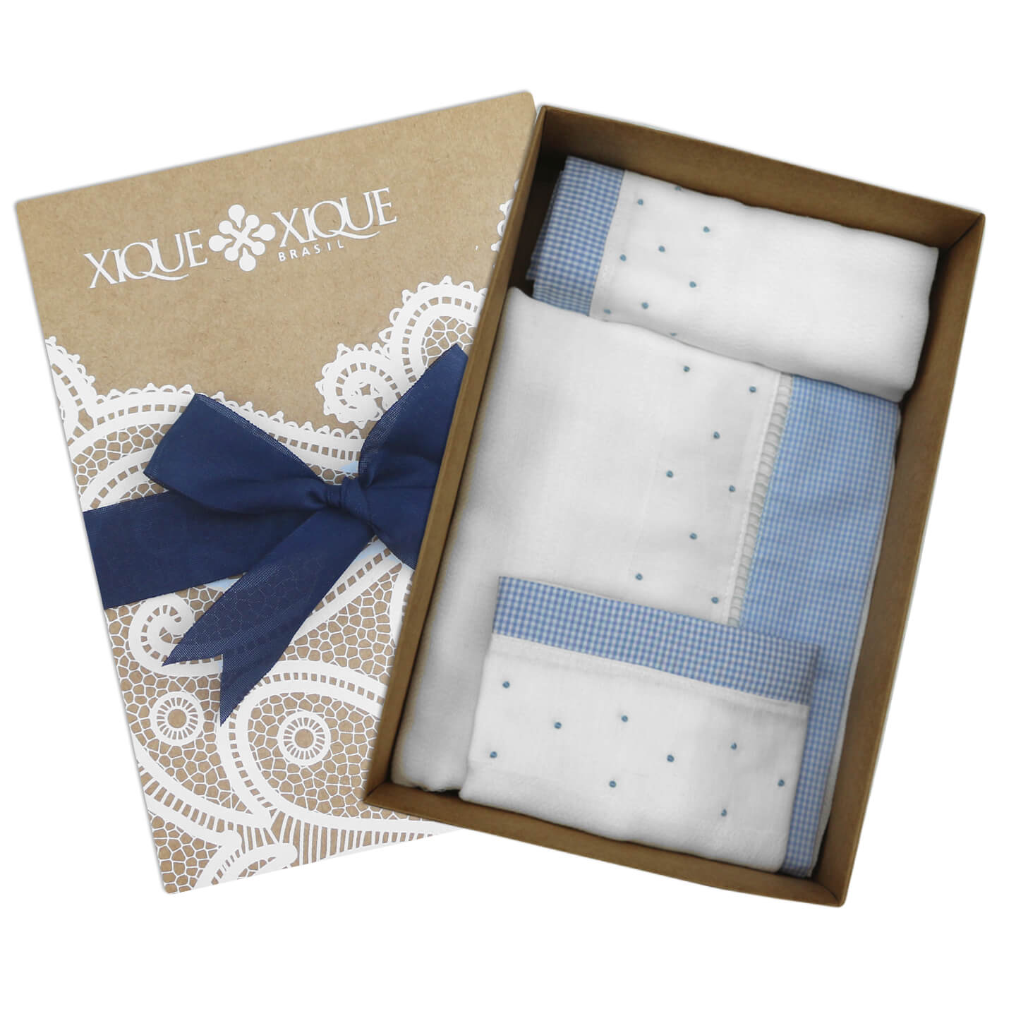 Kit Poá Azul - 3 peças